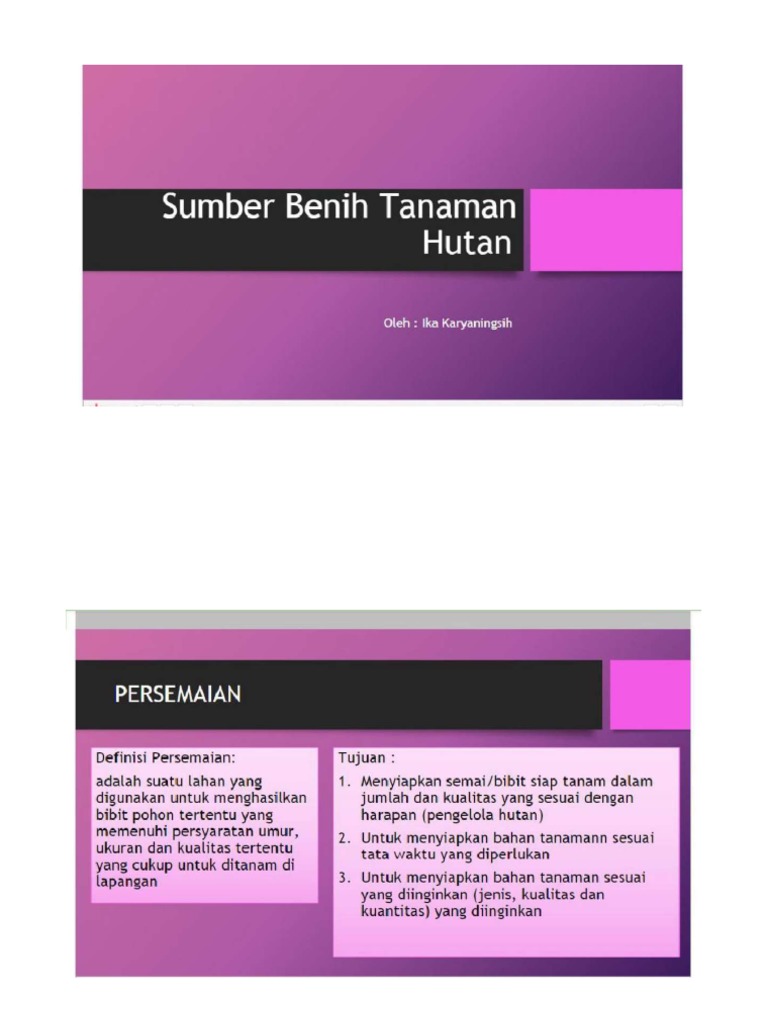 Macam-Macam Sumber Benih | PDF