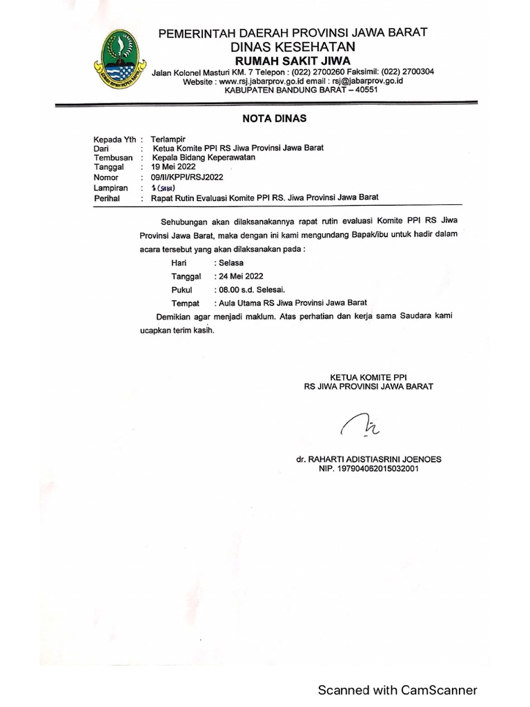 Surat Undangan Rapat Rutin Ppi Pdf