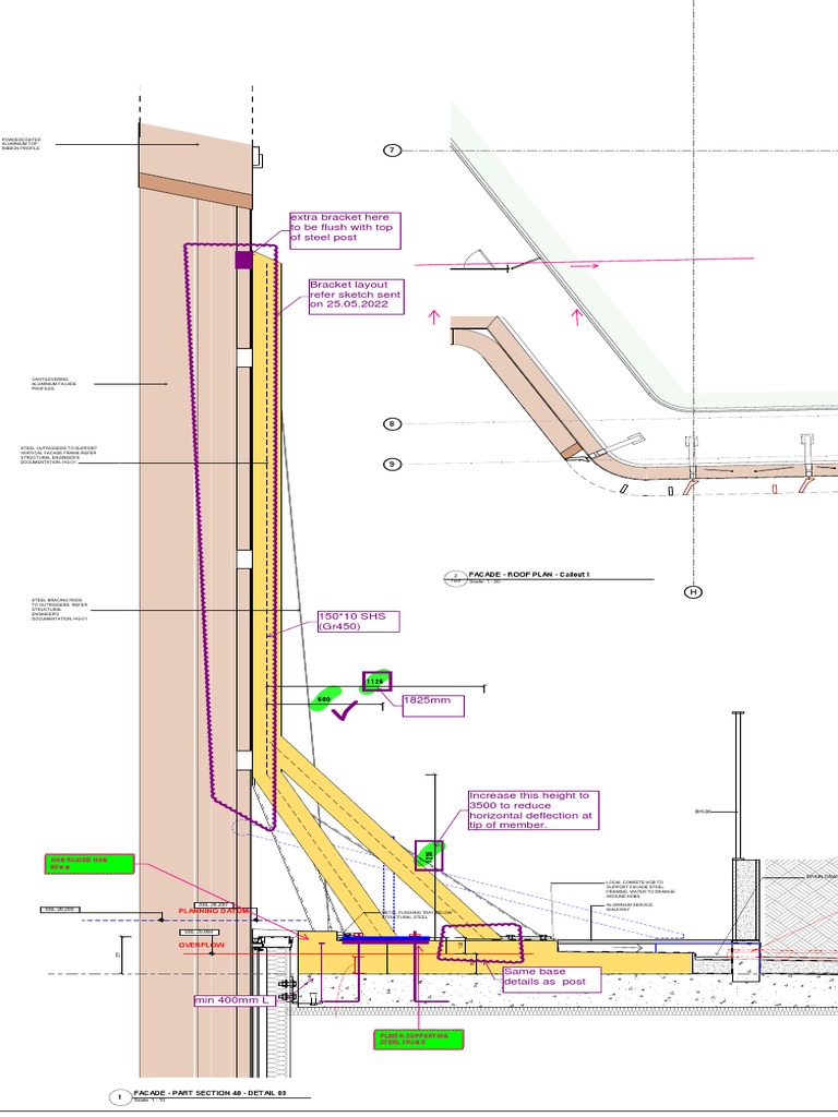 Not For Construction: Extra Bracket Here To Be Flush With Top of Steel ...