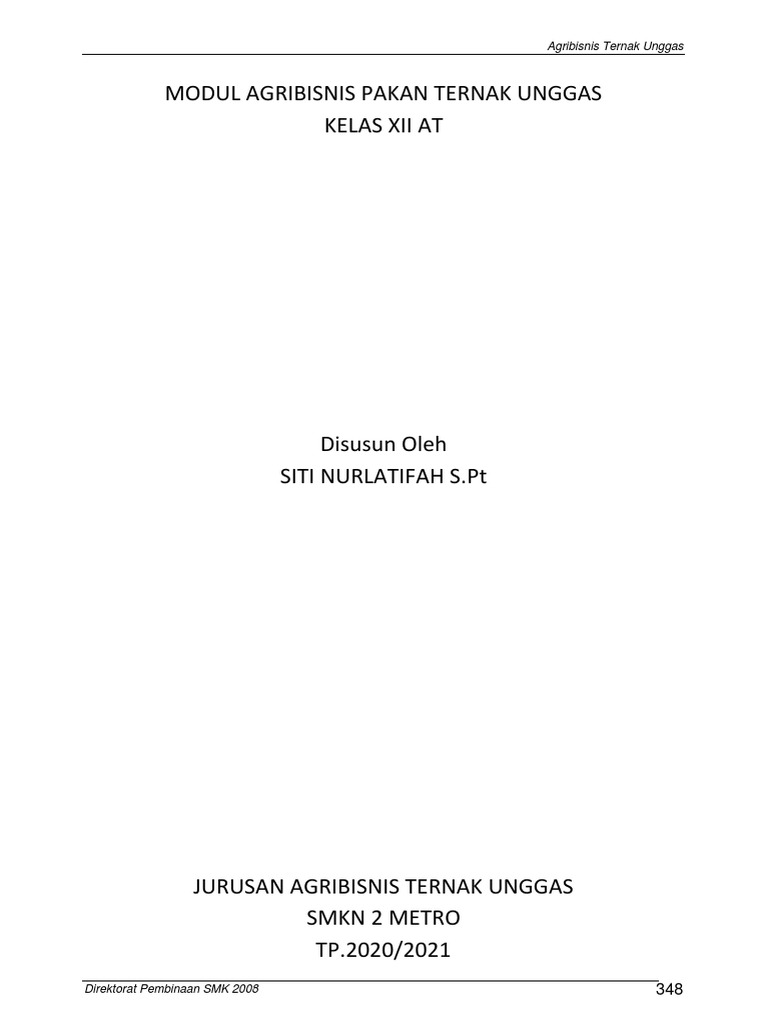 Modul Pakan Xii | PDF