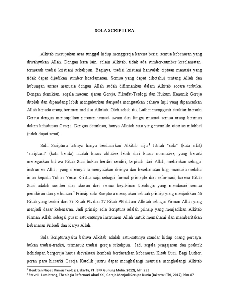 Sola Scriptura | PDF