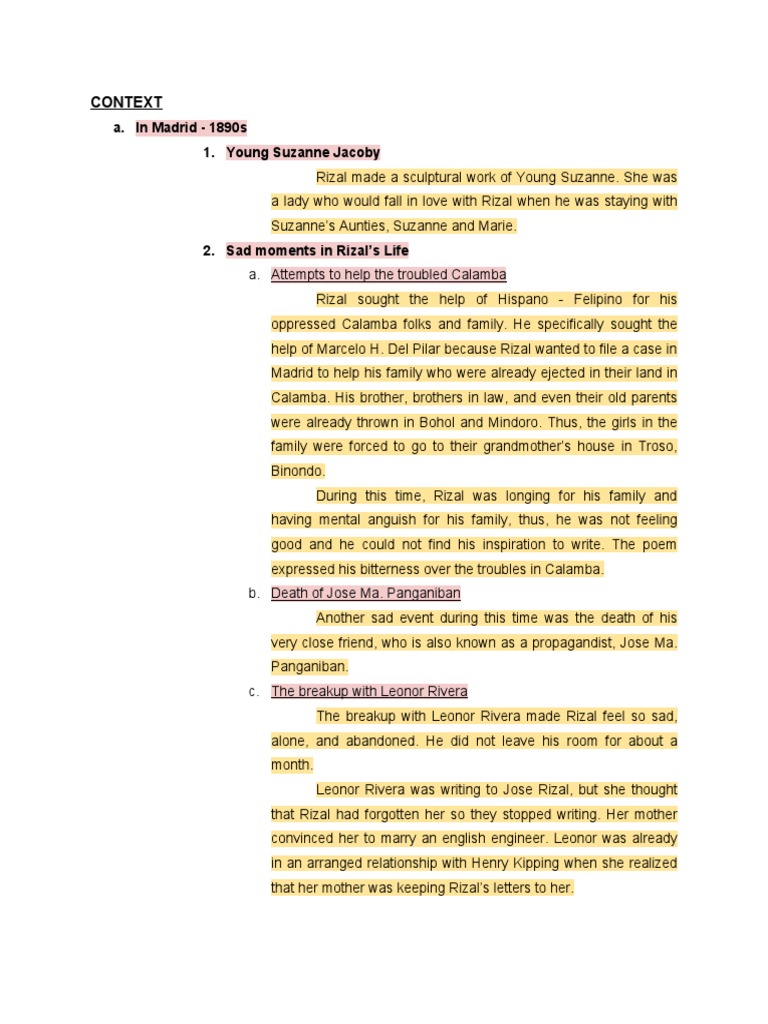 Context: A. in Madrid - 1890s 1. Young Suzanne Jacoby | PDF