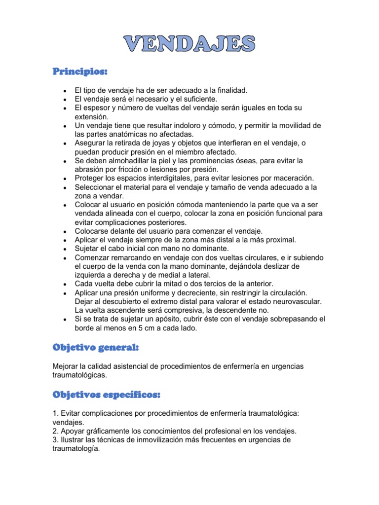 Vendajes Básicos | PDF