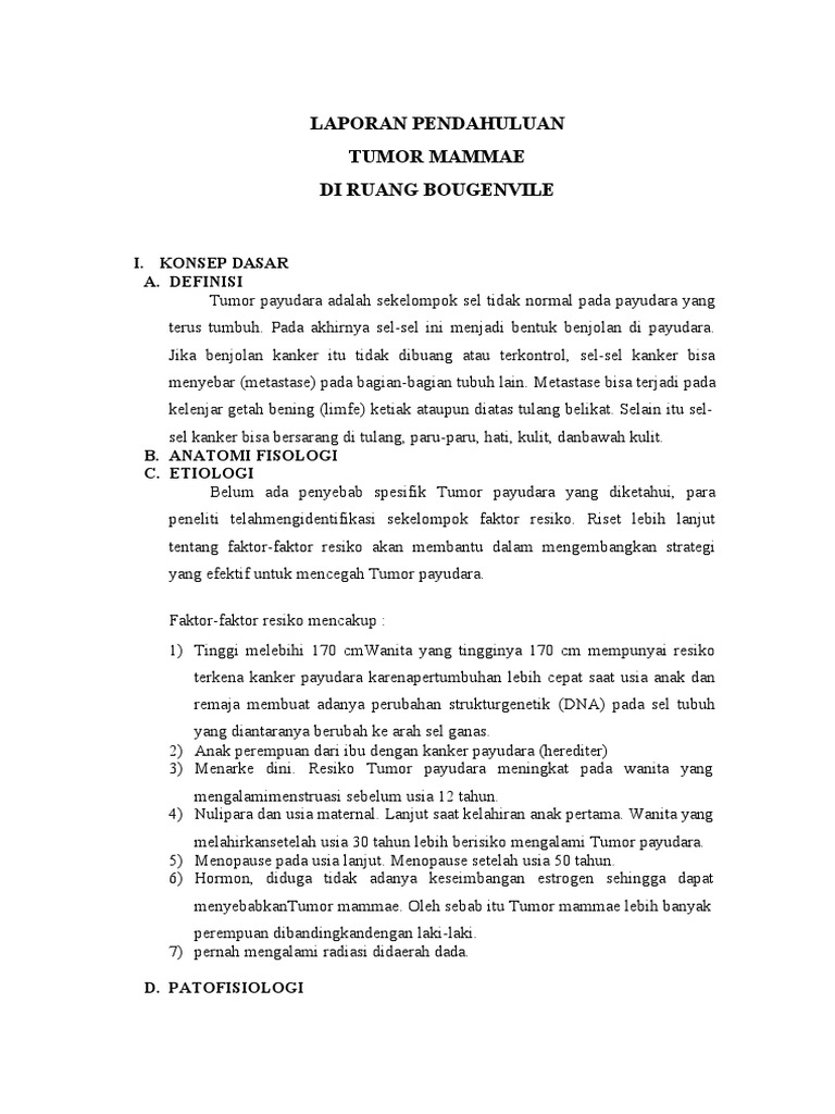 Tumor Mammae: Definisi, Penyebab, dan Penanganan | PDF