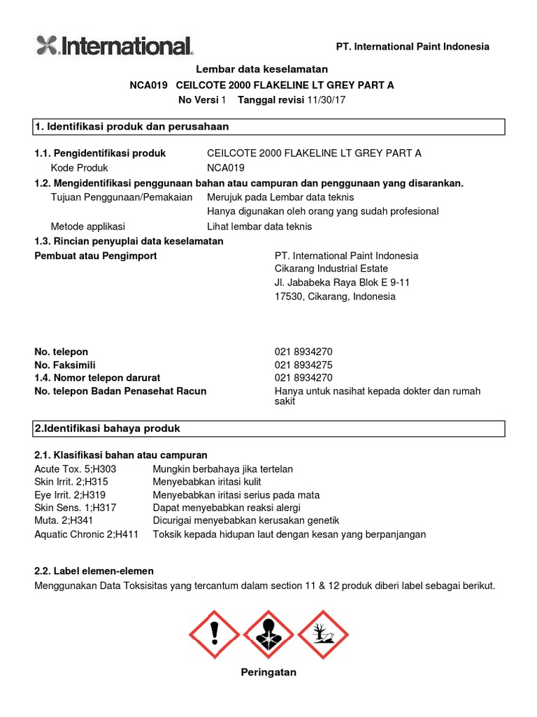 MSDS Resin | PDF