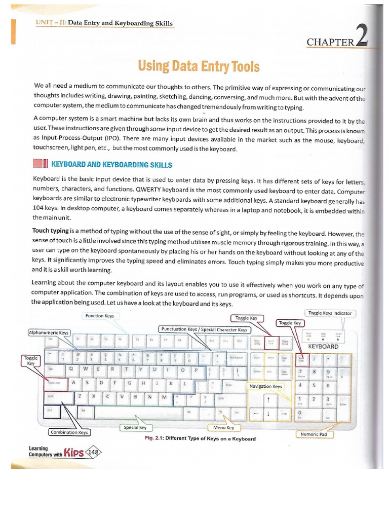 Part B Unit-2 Data Entry and Keyboarding Skills | PDF