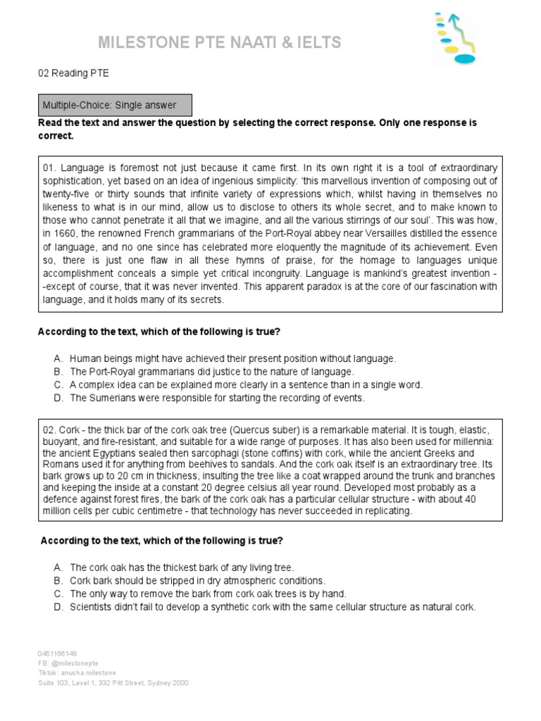 Milestone Pte Naati & Ielts | PDF | Force | Fundamental Interaction