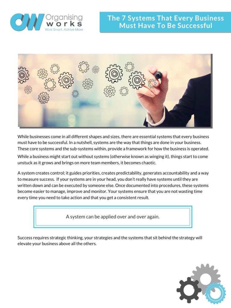 The 7 Systems That Every Business Must Have To Be Successful | PDF ...