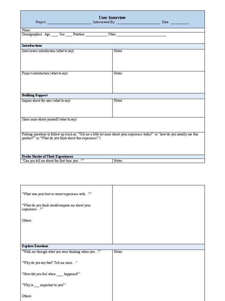 Interview-Template | PDF