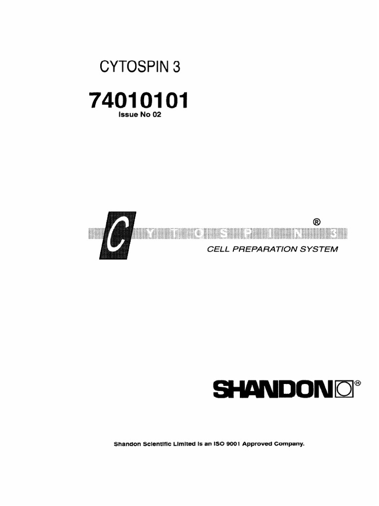 Cytospin 3 (74010101 Iss. 02) | PDF | Mains Electricity | Sterilization ...