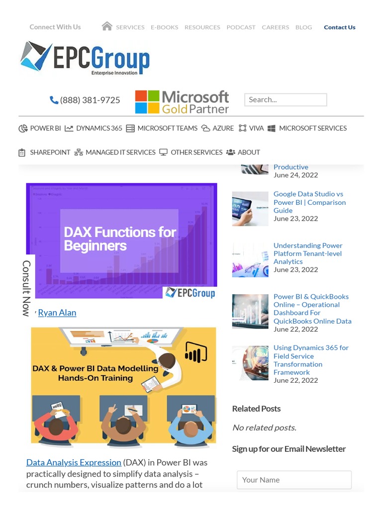 Top 5 Useful DAX Functions in Power BI For Beginners - EPC Group | Download Free PDF | Function ...