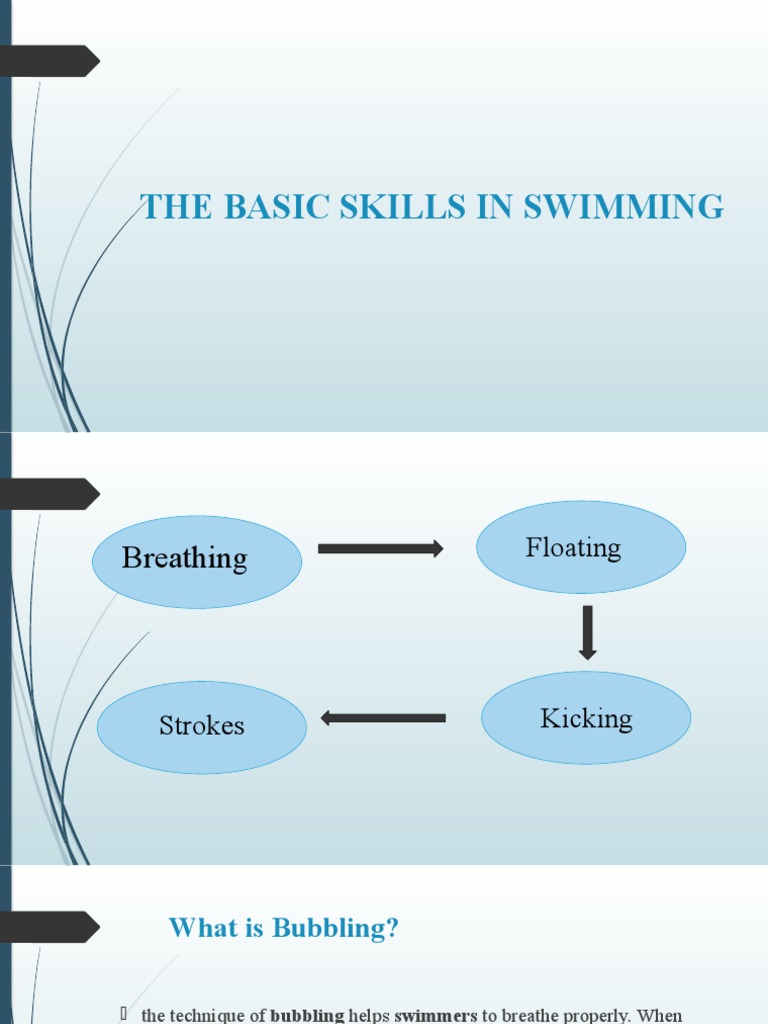 The Basic Skills in Swimming | PDF | Swimming (Sport) | Swimming
