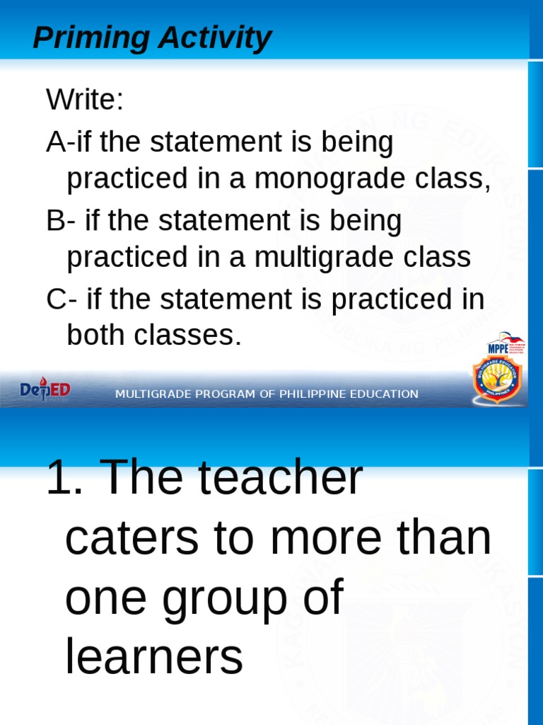 5 Schemes in Multigrade | PDF | Differentiated Instruction | Teaching
