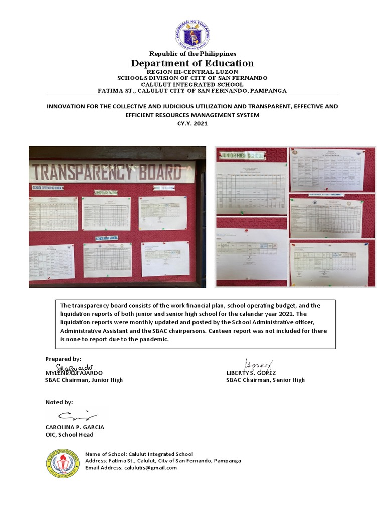 2021 Innovation For The Collective and Judicious Utilization and ...