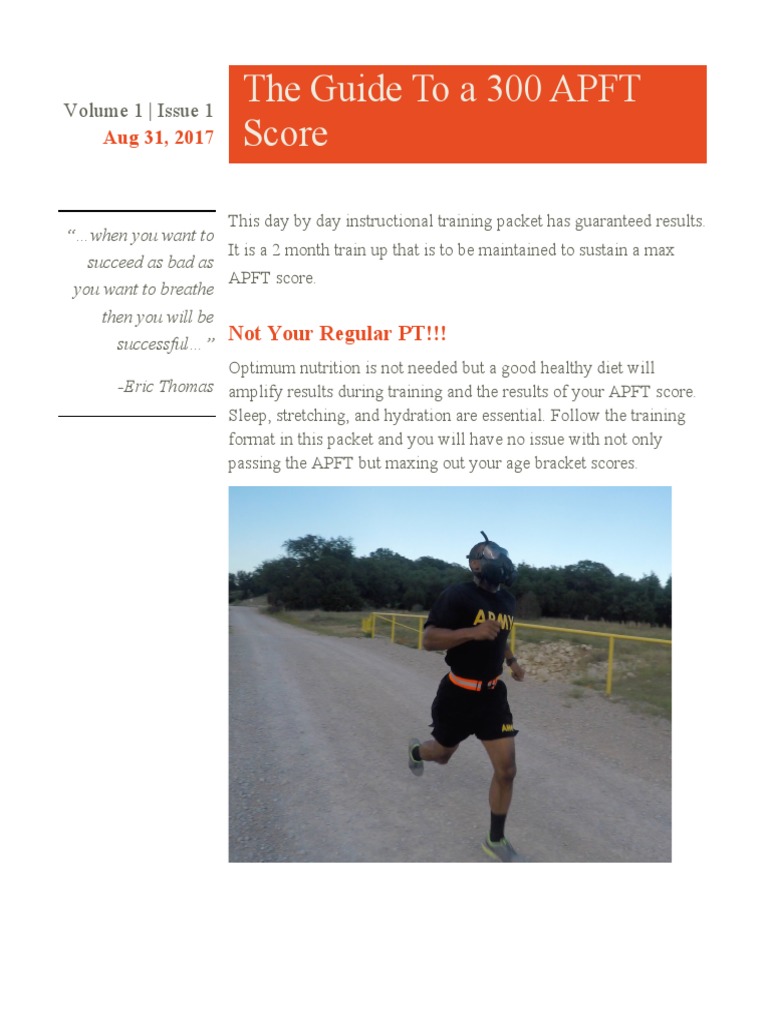 The Guide To A 300 APFT Score: Not Your Regular PT!!! | PDF | Weight ...