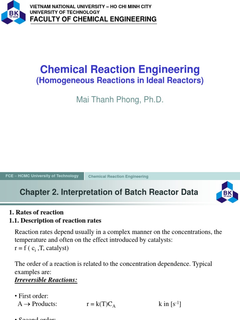 Chapter 2 - Data Interpretation | PDF | Chemical Reactor | Reaction Rate
