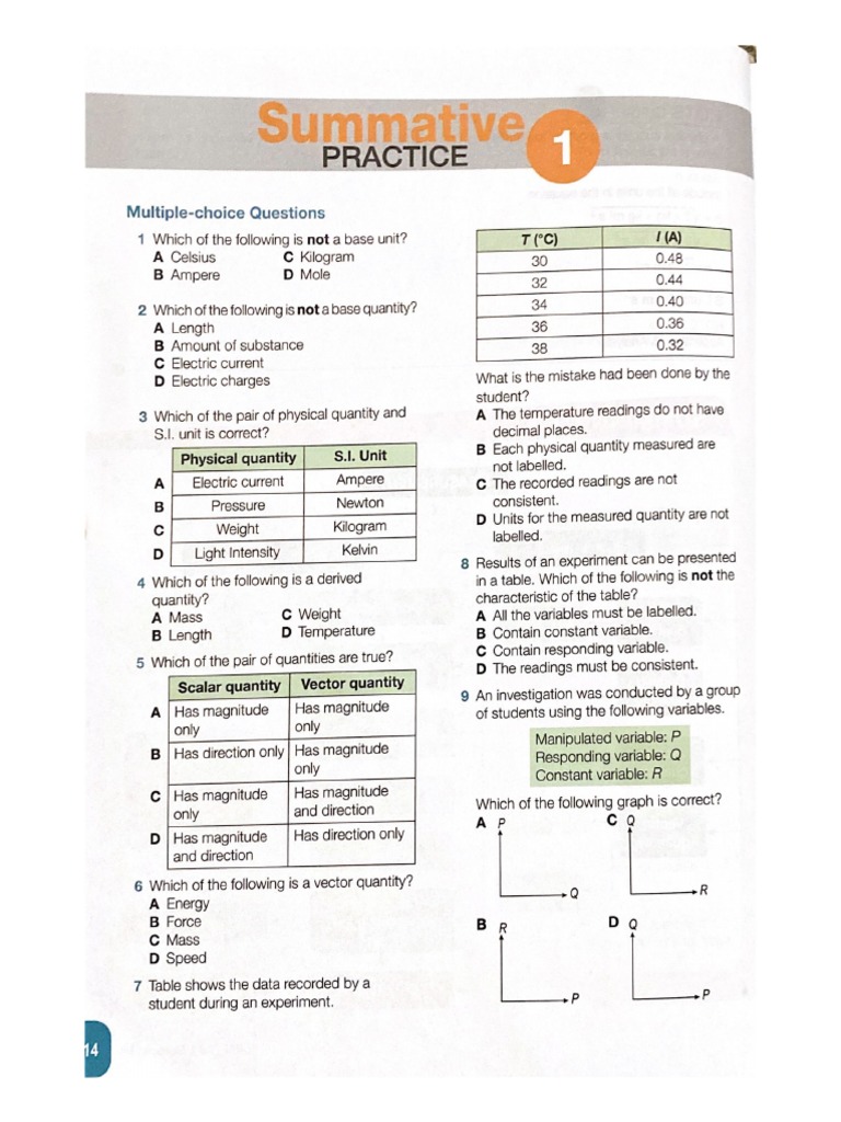 Physics F4C1 BI Practice (Source - Oxford Fajar Amazing Form 4 Physics ...