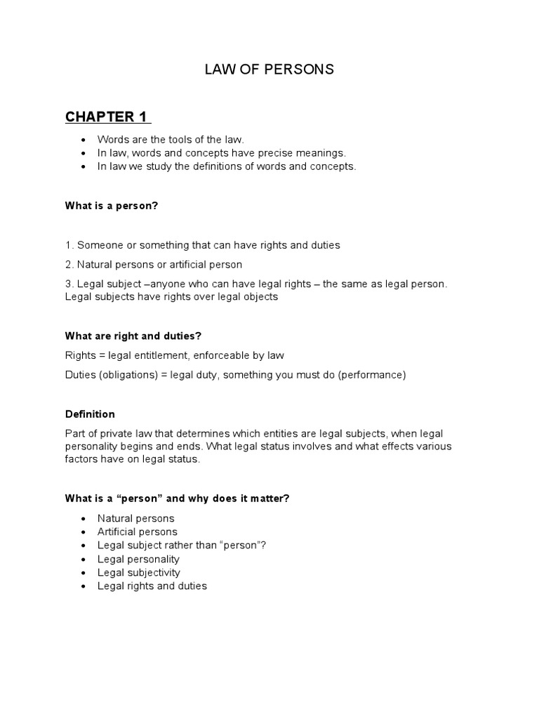 Understanding Legal Personality and Rights | PDF | Domicile (Law ...