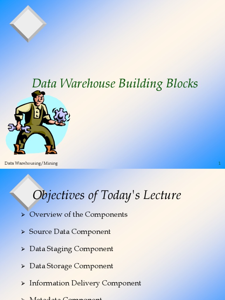 Data Warehouse Building Blocks | PDF | Data Warehouse | Metadata