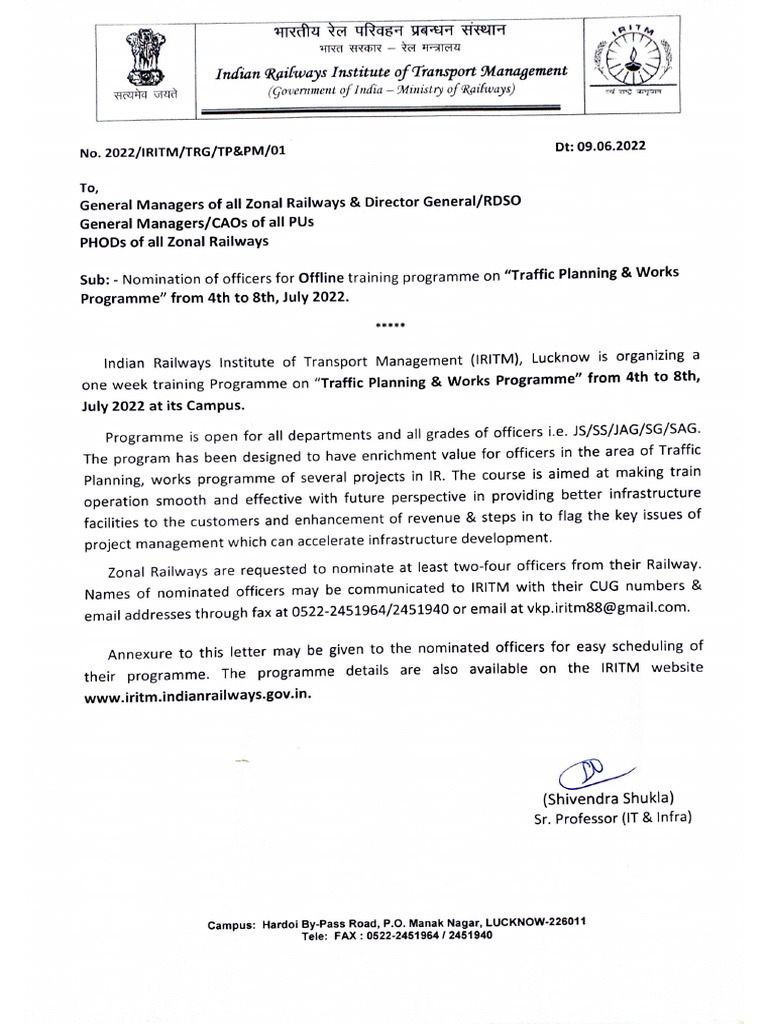 Traffic Planning & Works Programme | PDF