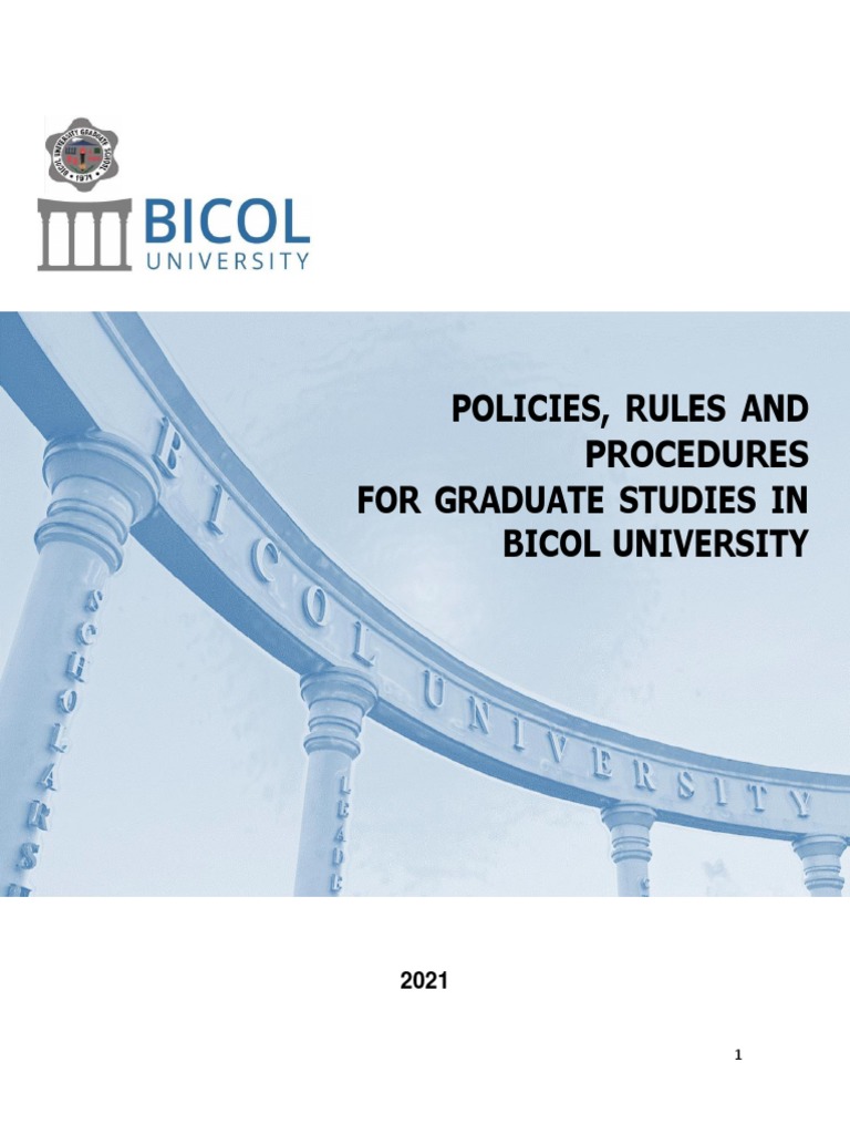 BUGS Revised Policies Rules and Procedures 2021 | PDF | Thesis ...