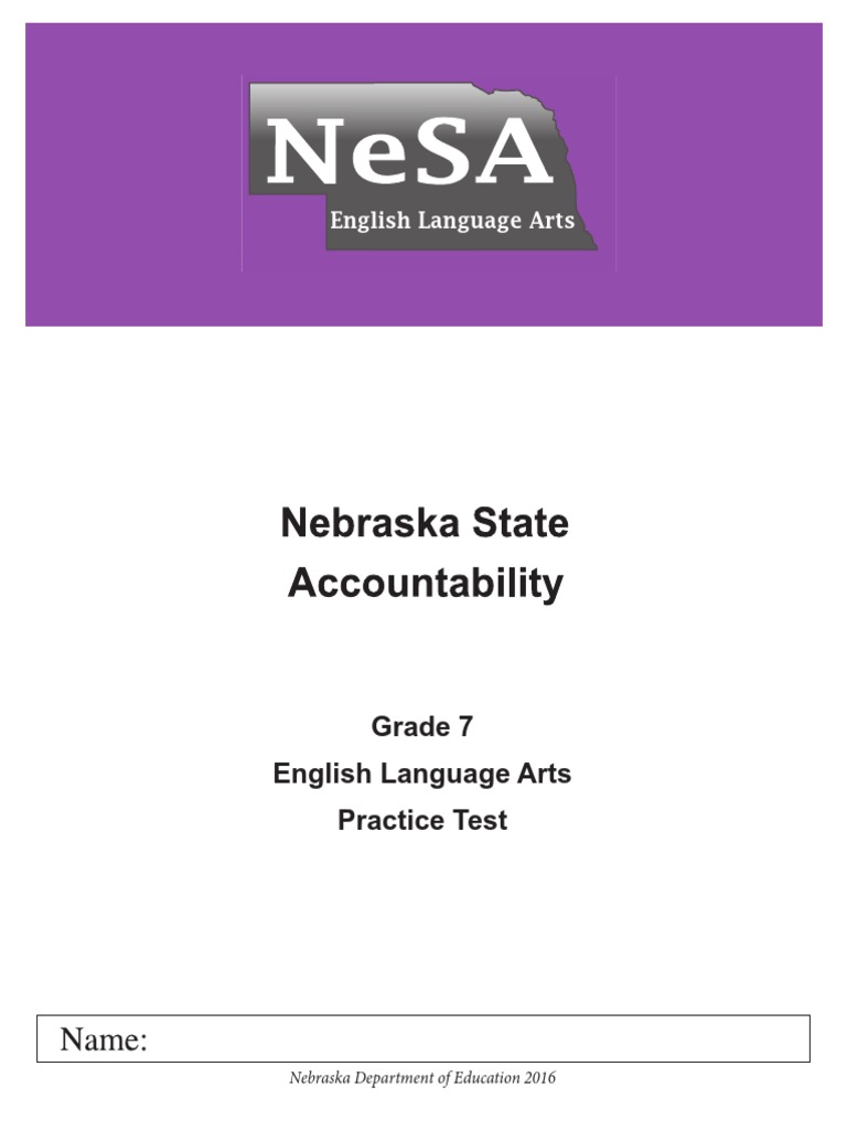 Grade 7 English Language Arts Practice Test | PDF | Sequoia ...