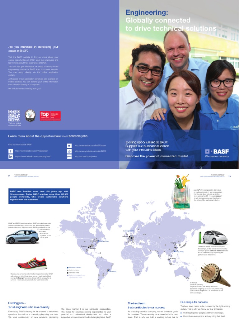 BASF APAC Recruitment Brochure - Engineering | PDF | Engineering ...