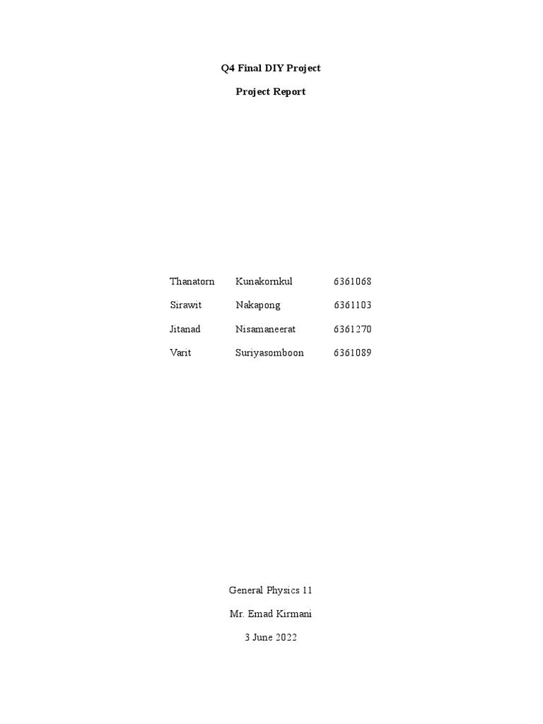 Physics Project Report | Download Free PDF | Electric Current ...