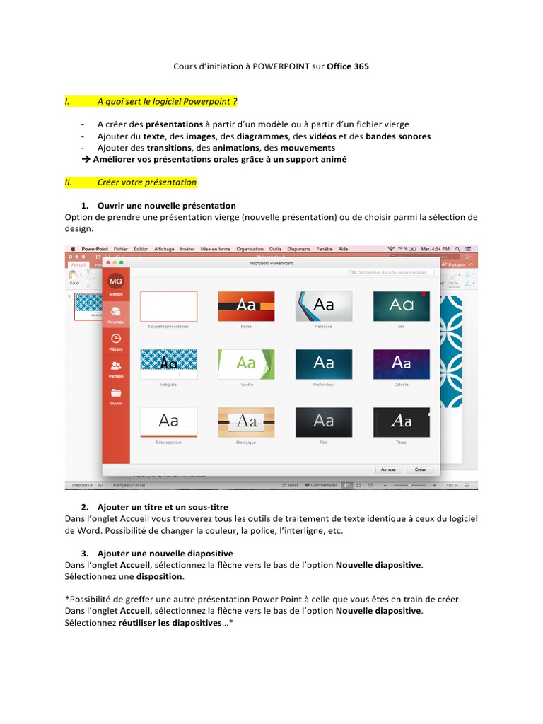 Initiation PPT | PDF | Microsoft Powerpoint | Informatique