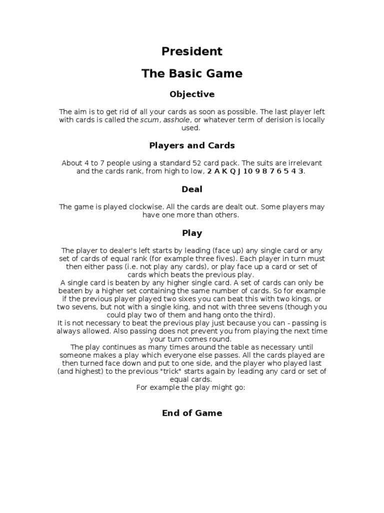 Card Games | PDF | Trick Taking Card Games | Shedding Type Card Games