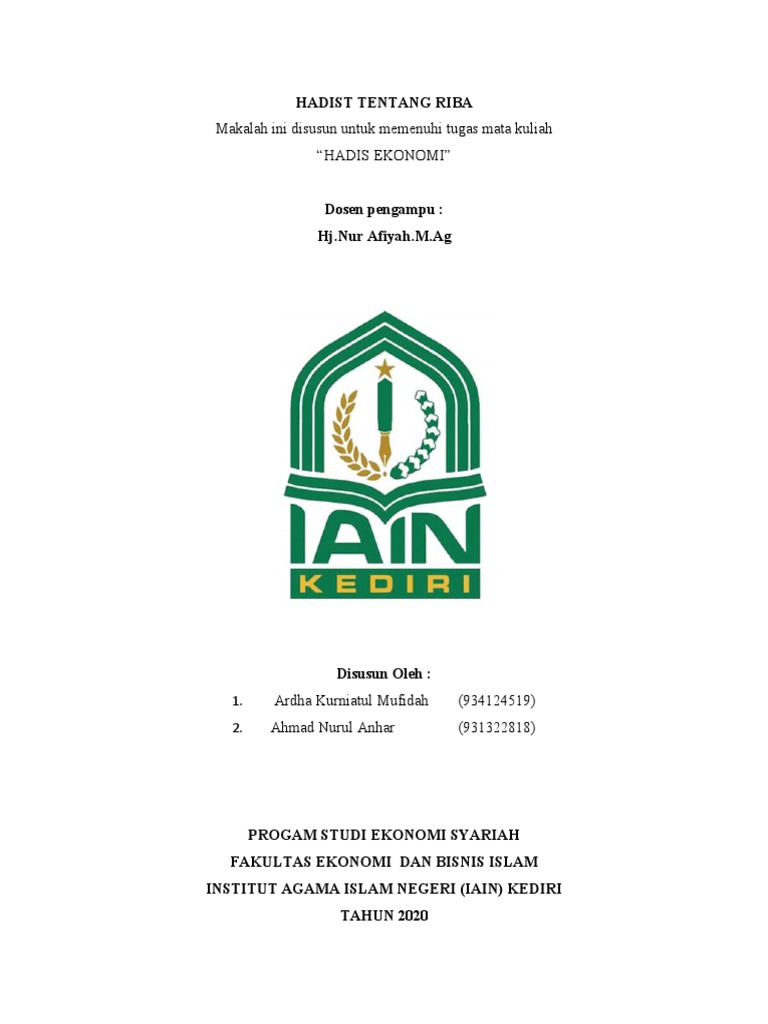 Hadist Tentang Riba | PDF