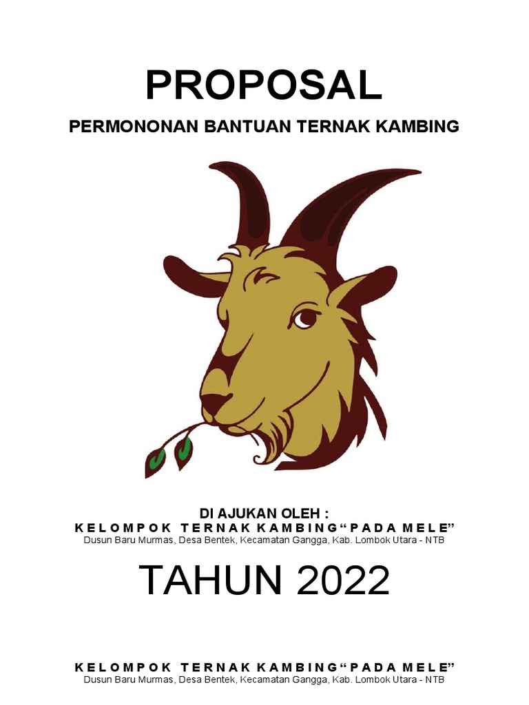 Proposal Ternak Kambing | PDF