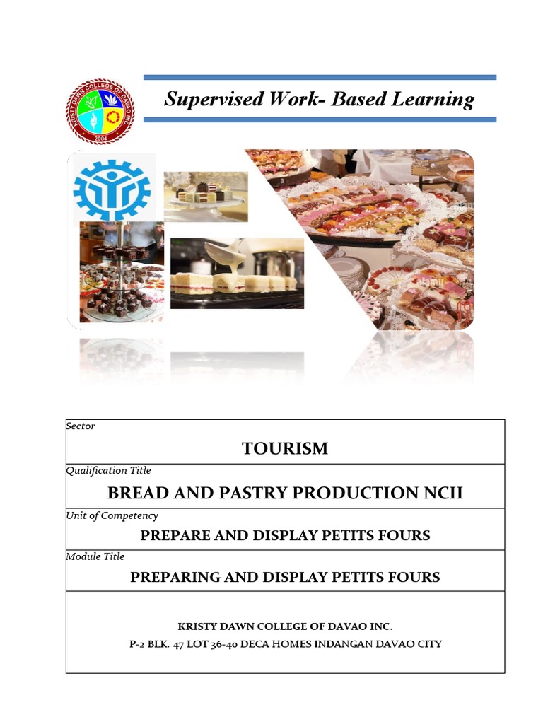 Supervised Work-Based Learning: Tourism Bread and Pastry Production ...