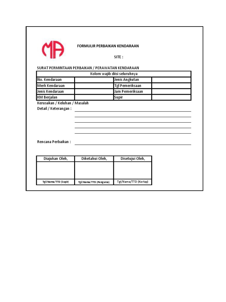Contoh FORM SPK | PDF
