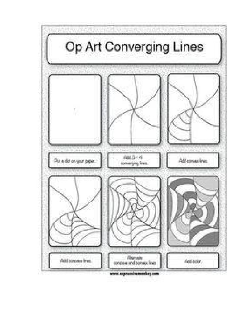 Step-by-Step Op Art Hand Drawing | PDF