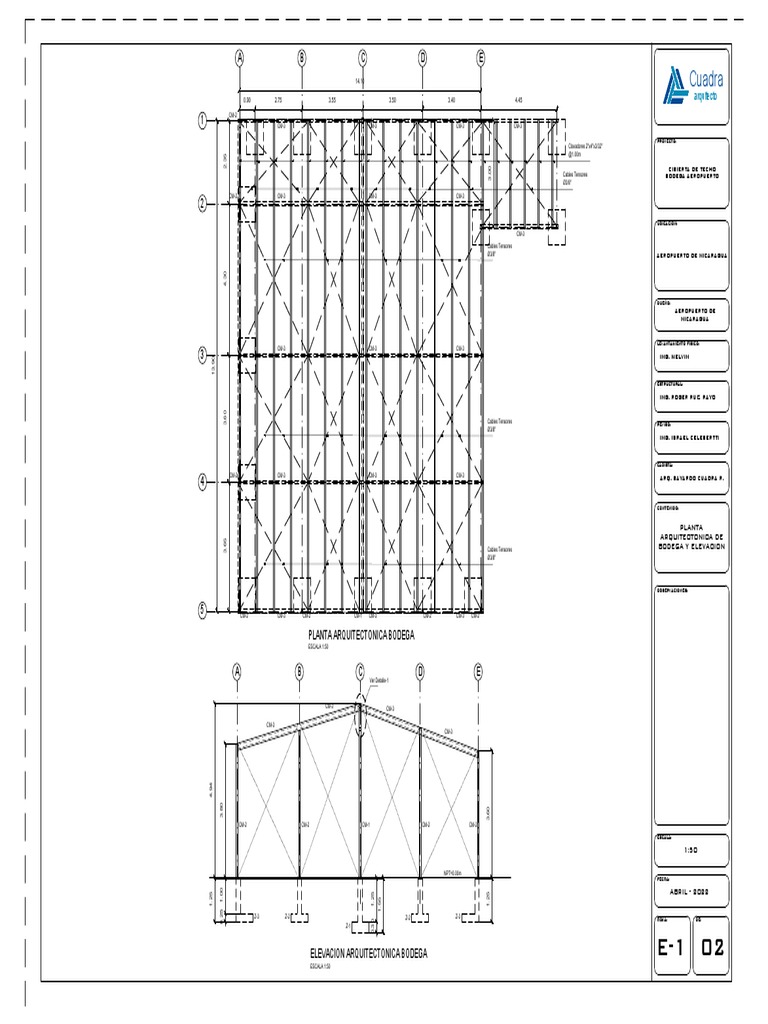 PLANTA Y ELEVACION BODEGA-Model | PDF