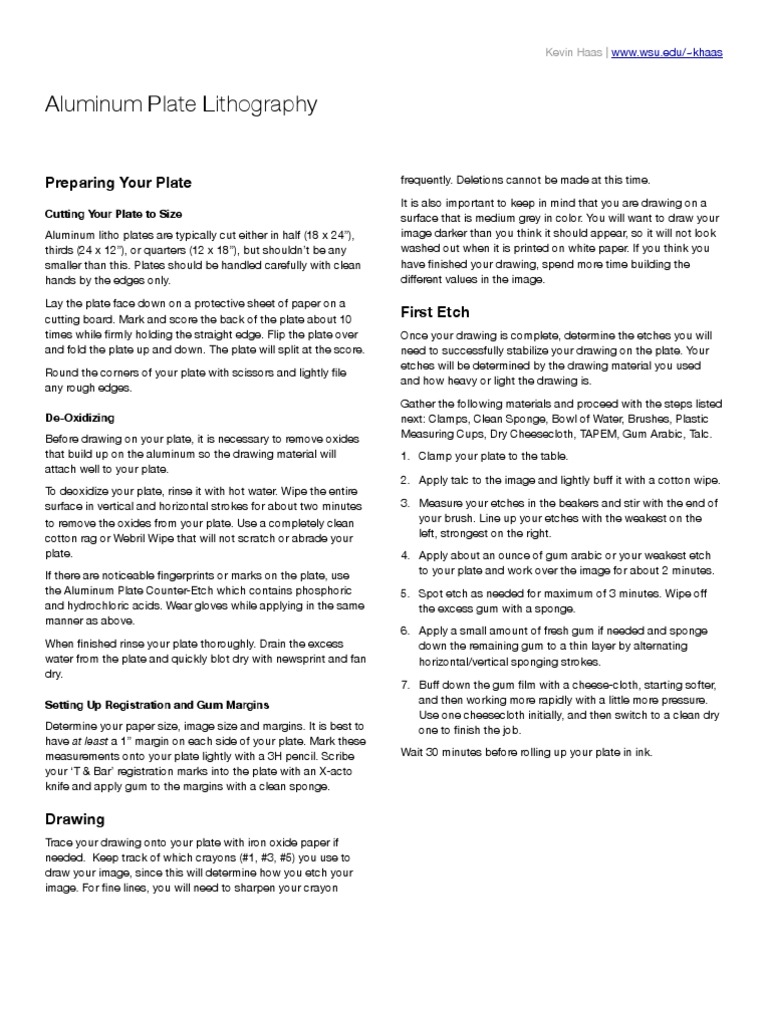 Aluminum Plate Litho | PDF | Lithography | Paper