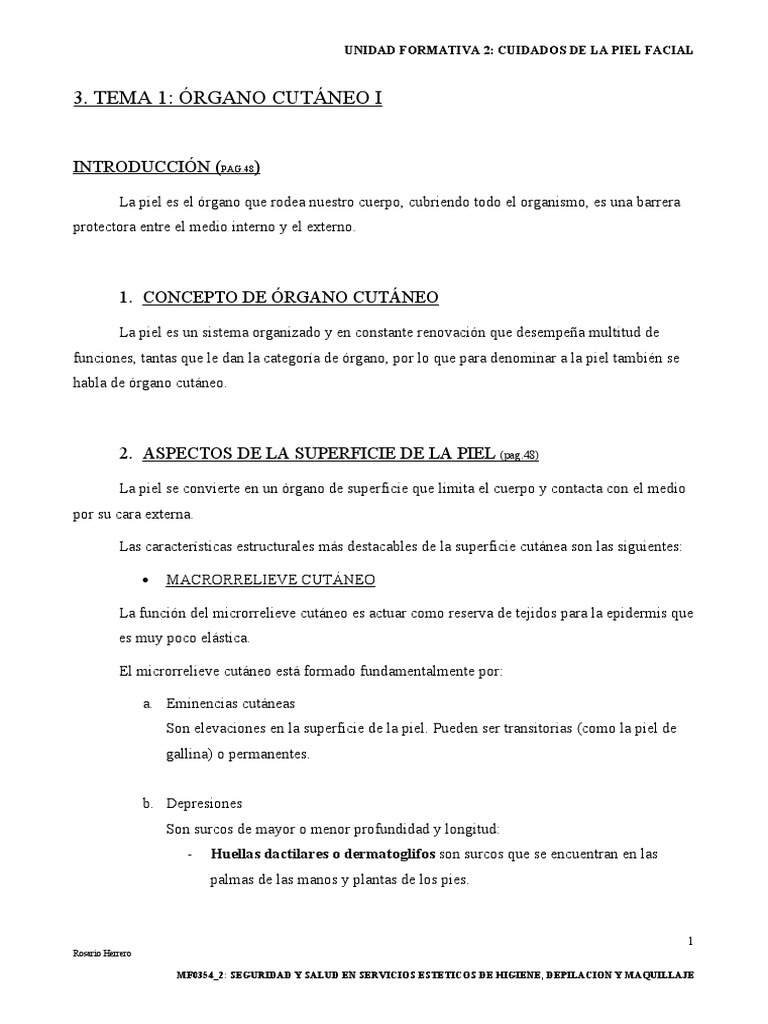 TEMA 3 - Estetica | PDF | Epidermis | Piel