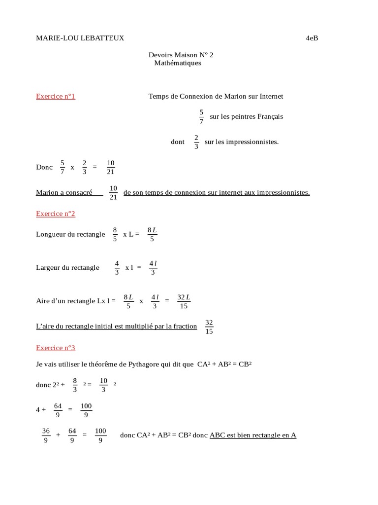 DM Math | PDF | Mathématiques | Objets mathématiques