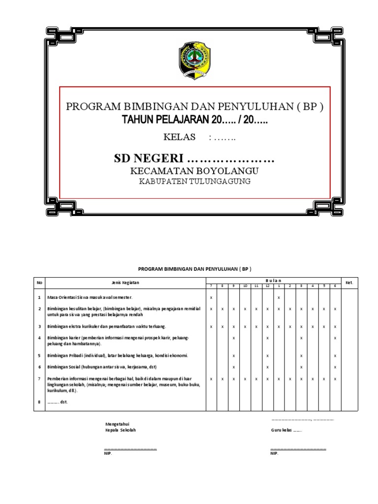 1.e.PROGRAM BIMBINGAN DAN KONSELING | PDF
