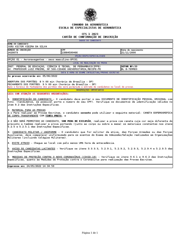 Prova Eear | PDF | Caneta