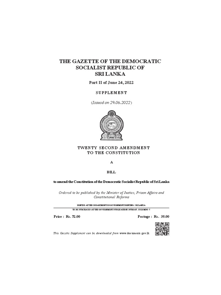 22nd Amendment To The Constitution | PDF | Constitutional Amendment ...