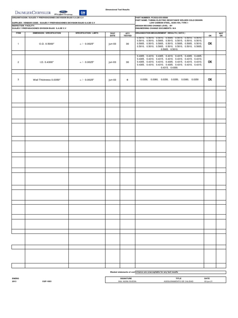Reporte Dimensional FC3032-035-05000 | PDF | Applied And ...