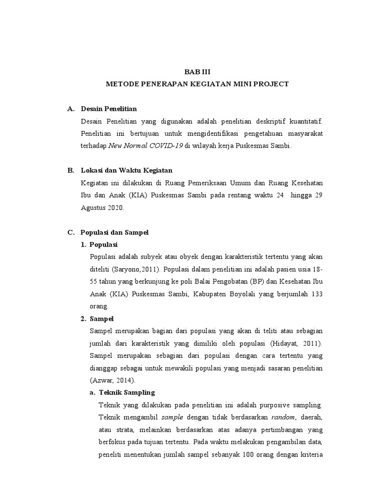 Bab III IV Minipro | PDF