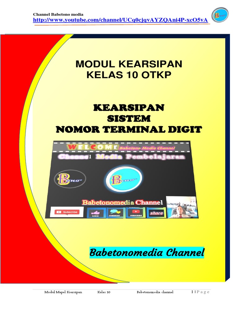 Modul Kearsipan Sistem Nomor Terminal Digit Pdf