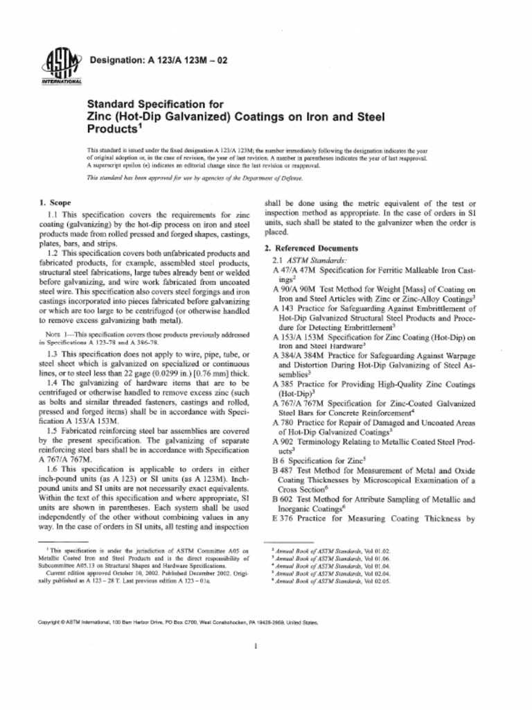 Astm A123 | PDF