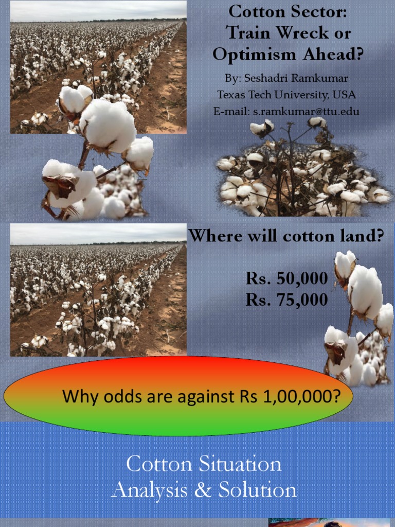 Cotton Prediction - Tushar Sheth - Mobile - 92272 00704 | PDF | Cotton ...