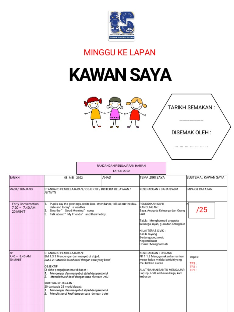 RPH m8 Tema Kawan Saya-1 | PDF
