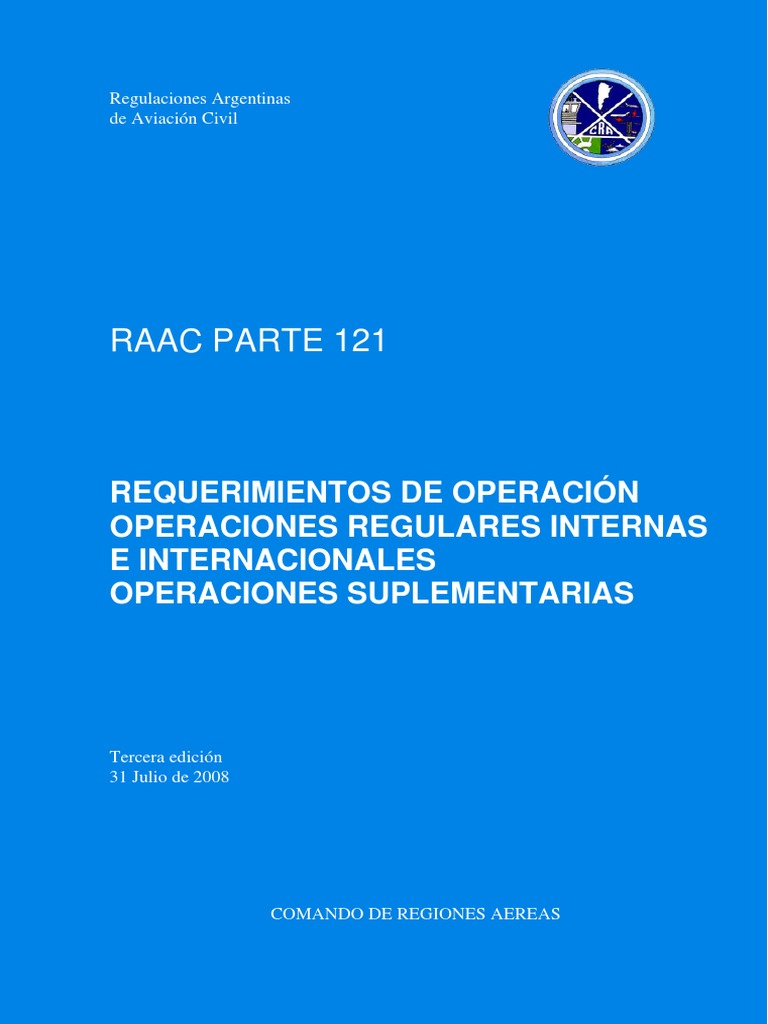 Raac Parte 121 Edicion 2008 | PDF | Reglas de vuelo por instrumentos ...