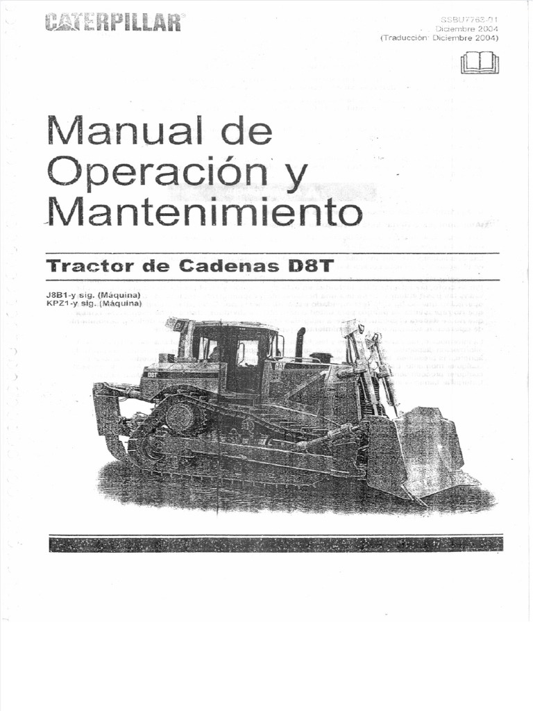 D8T Manual de Operacion y Mantenimiento | PDF